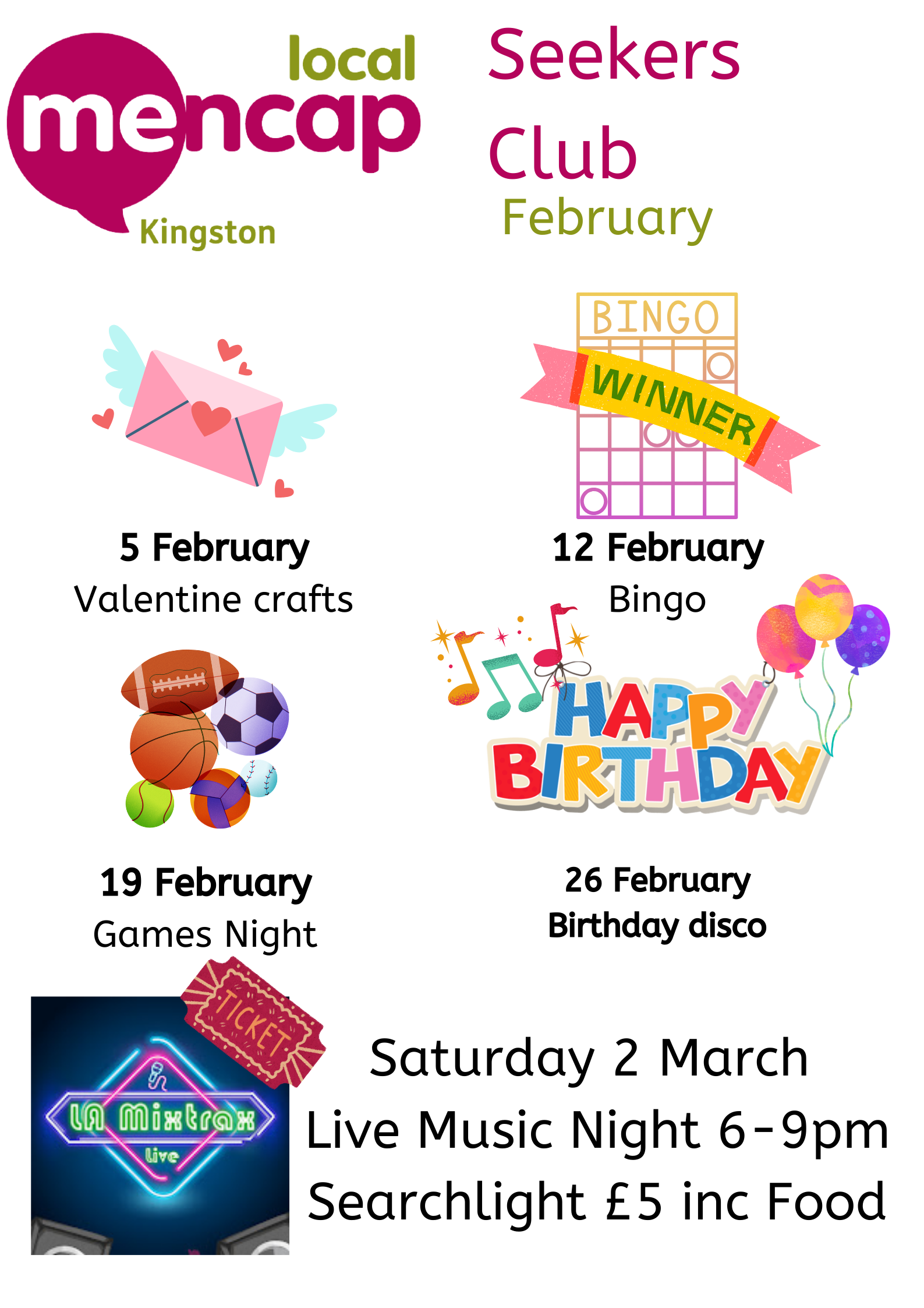 Seekers Club - for adults aged 18 and over - Kingston Mencap